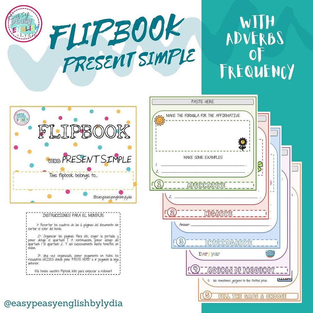 Flipbook PRESENT SIMPLE 4º - 5º - 6º