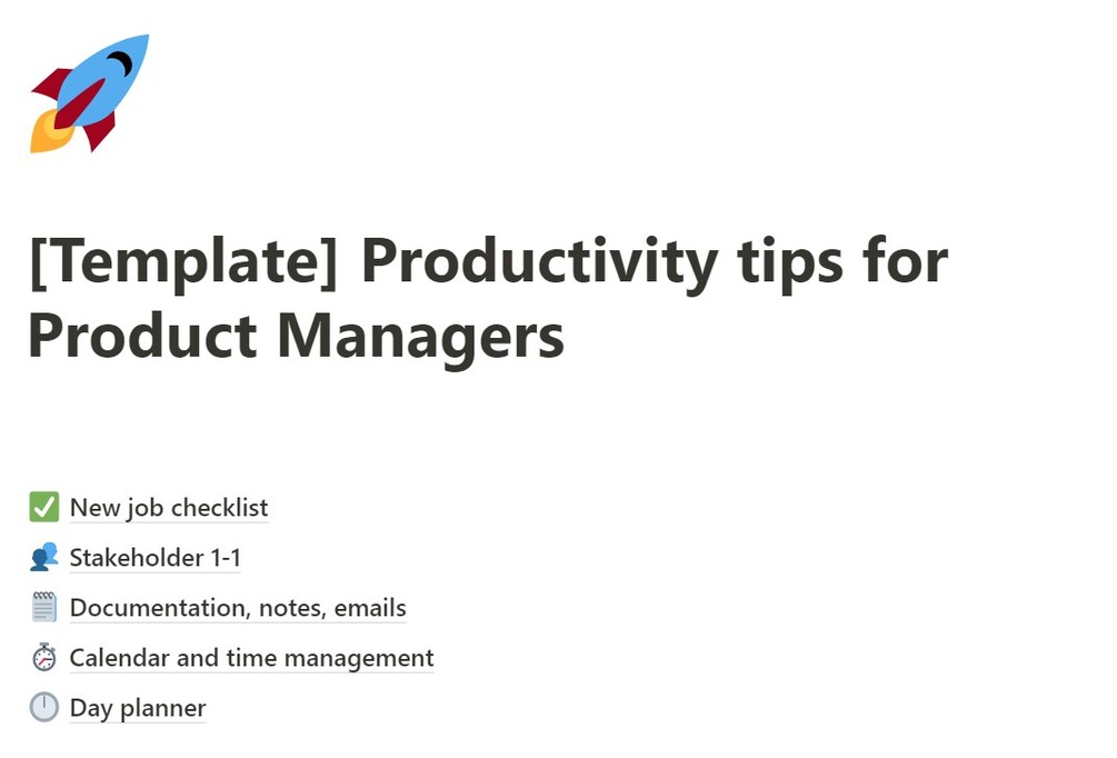 Productivity tips and templates