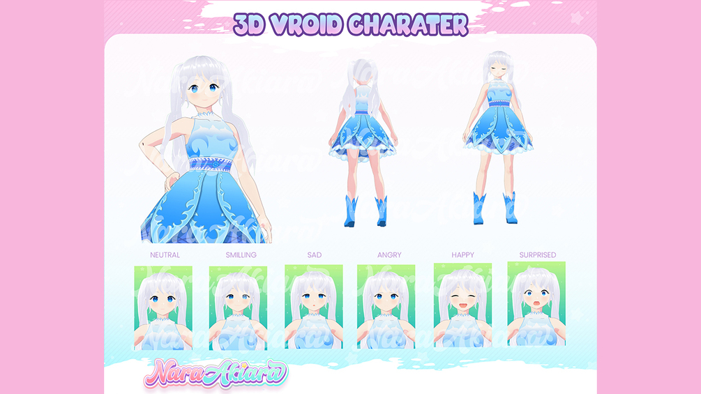 Akira Anime Girl Ready 3D Vroid for Streamer