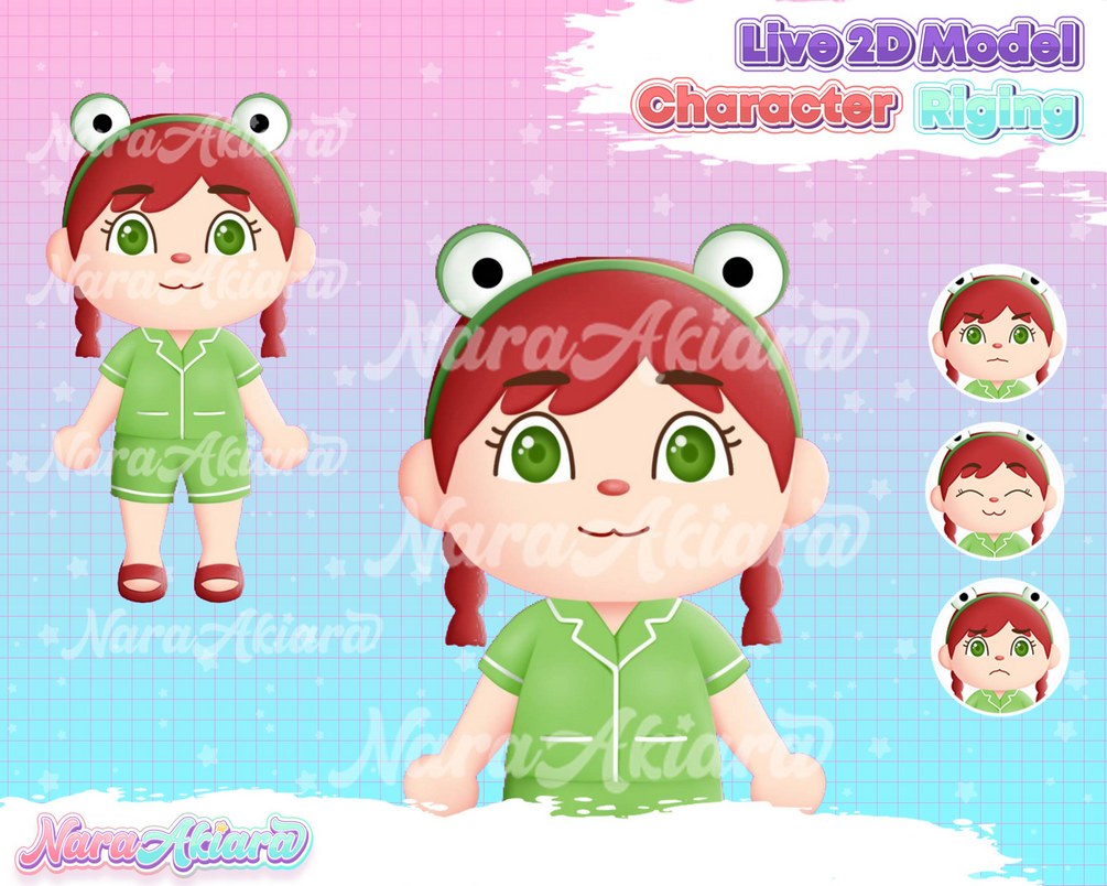 Live2d Vtuber Cartoon Girl 7