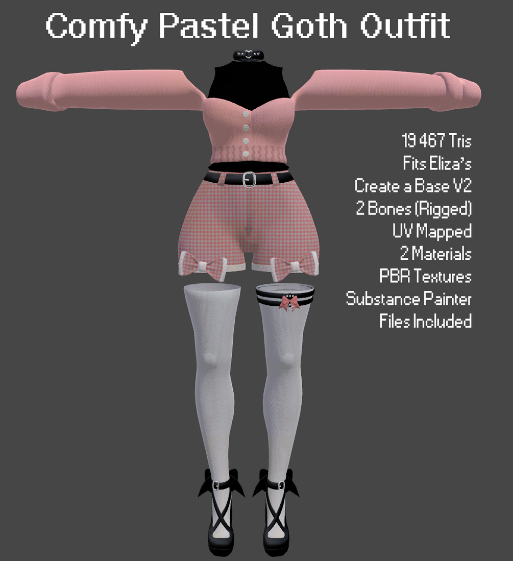 Comfy Pastel Goth Outfit [Create A Base V2]