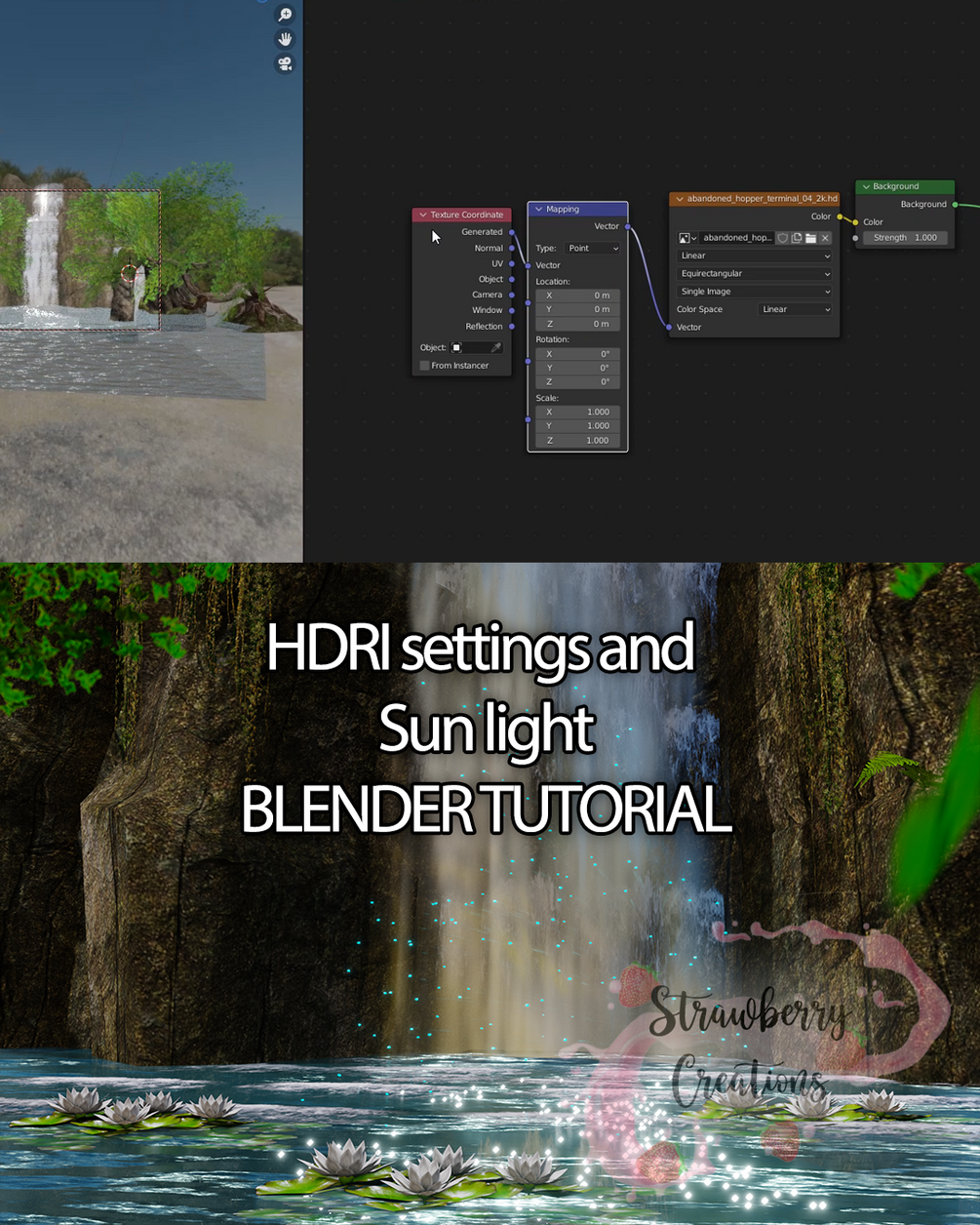 HDRI settings+Sun light [BLENDER TUTORIAL]