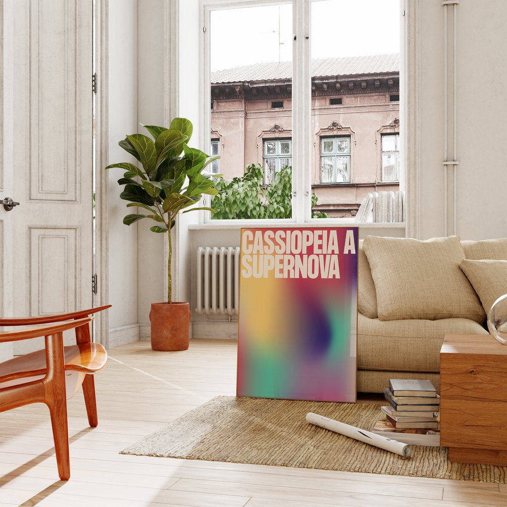 Cassiopeia A Supernova Gradient Wall Art, Universe Astronomy Poster ...