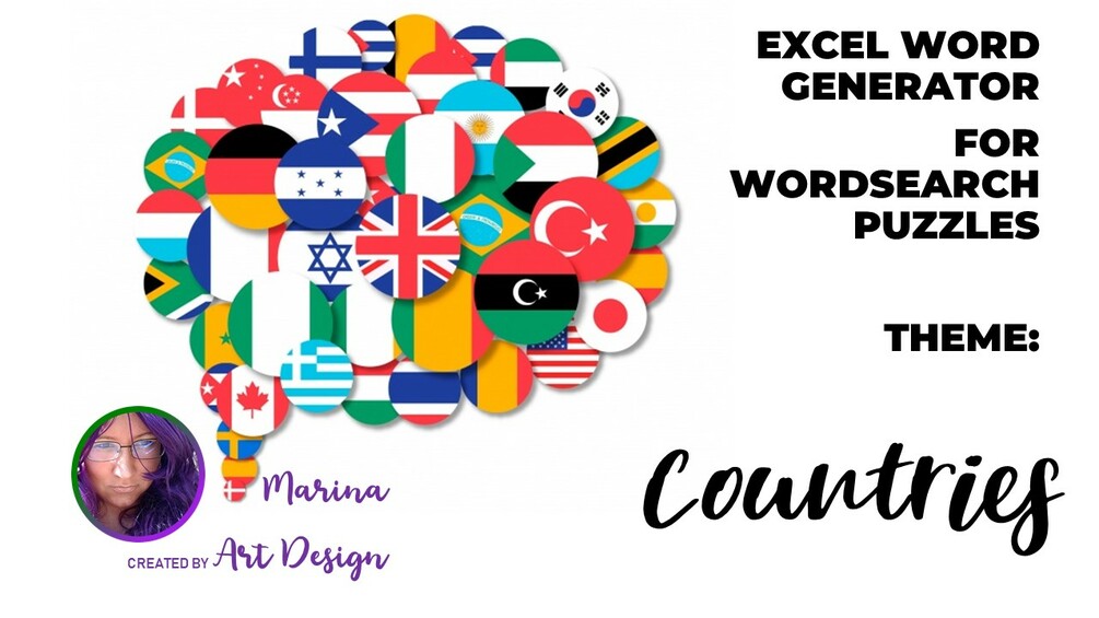 Countries Excel Word List Generator For Wordsearch Puzzle