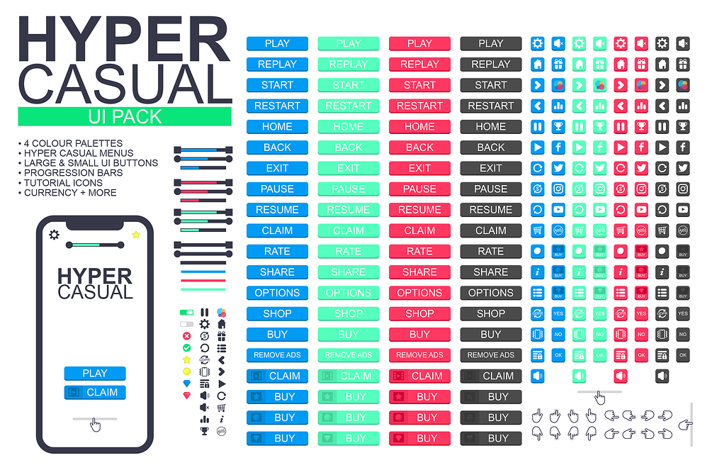 Hyper Casual UI Pack