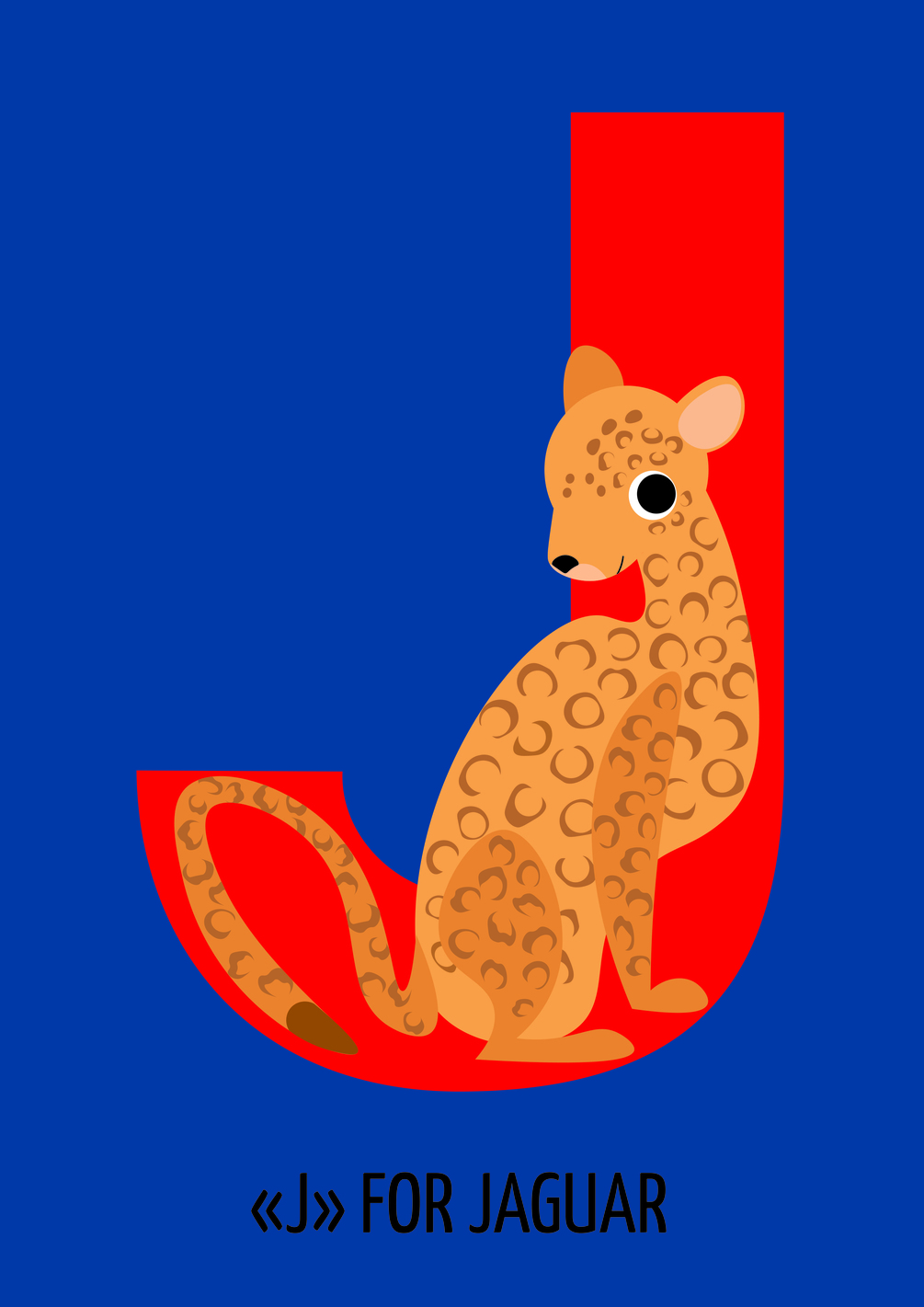 “J for Jaguar” craft for printout (for children learning letters in groups)