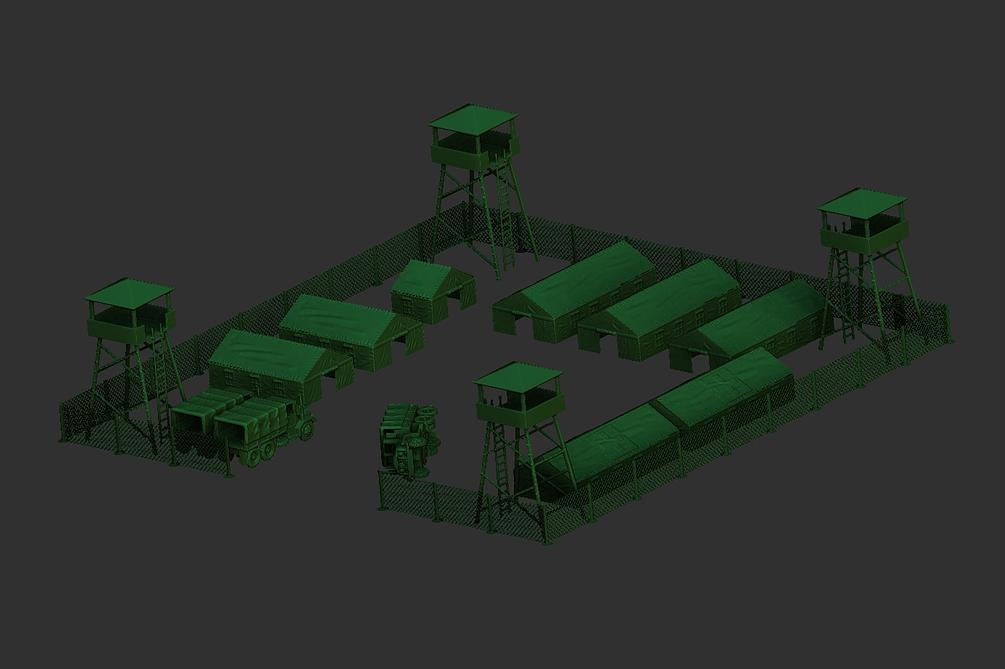 Zombie apocalypse military camp