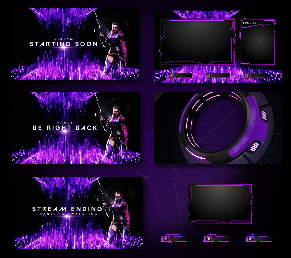 Reyna Animated Stream Overlay (Valorant)