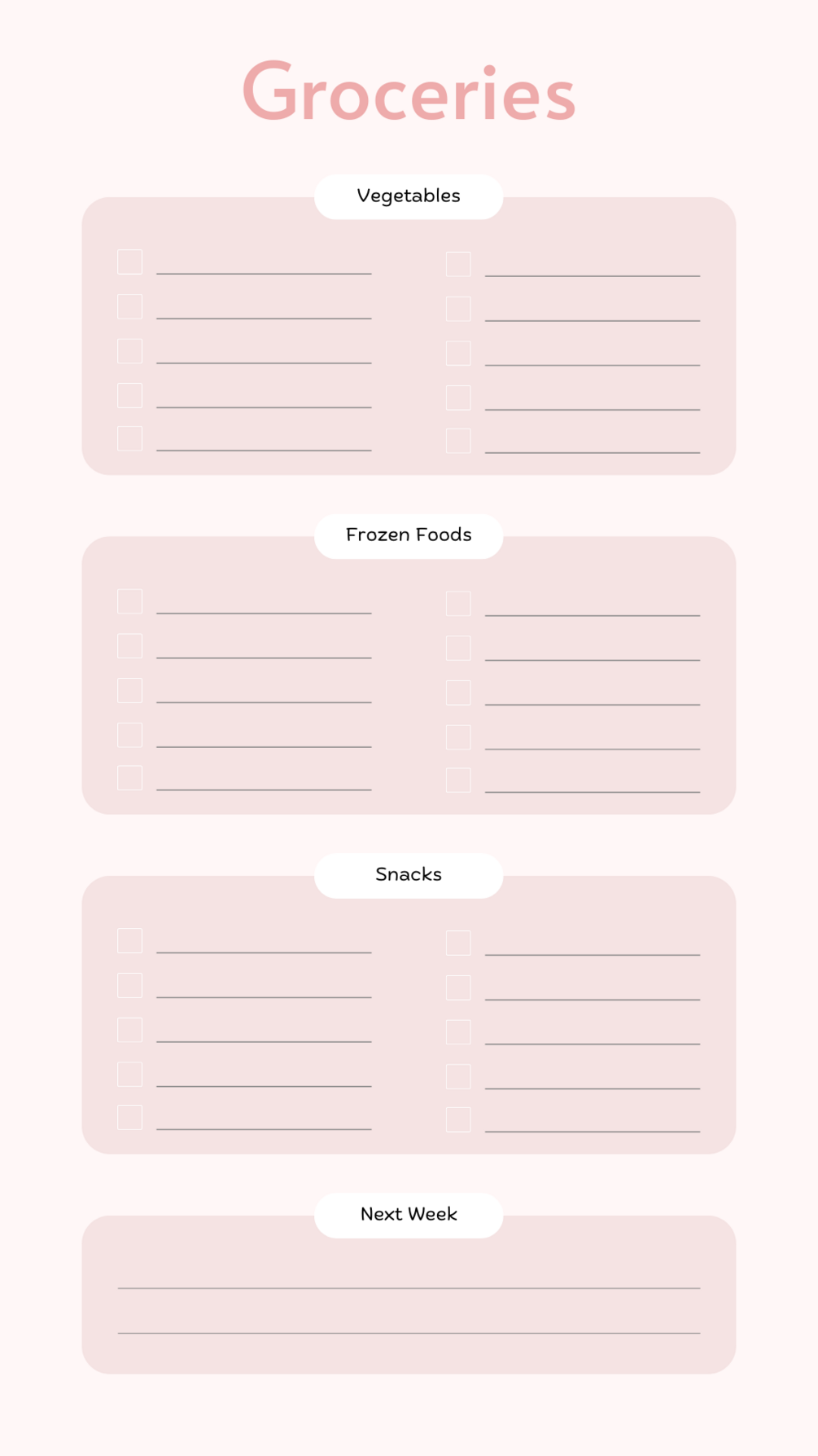 Aesthetically Pleasing Shopping Checklist PDF