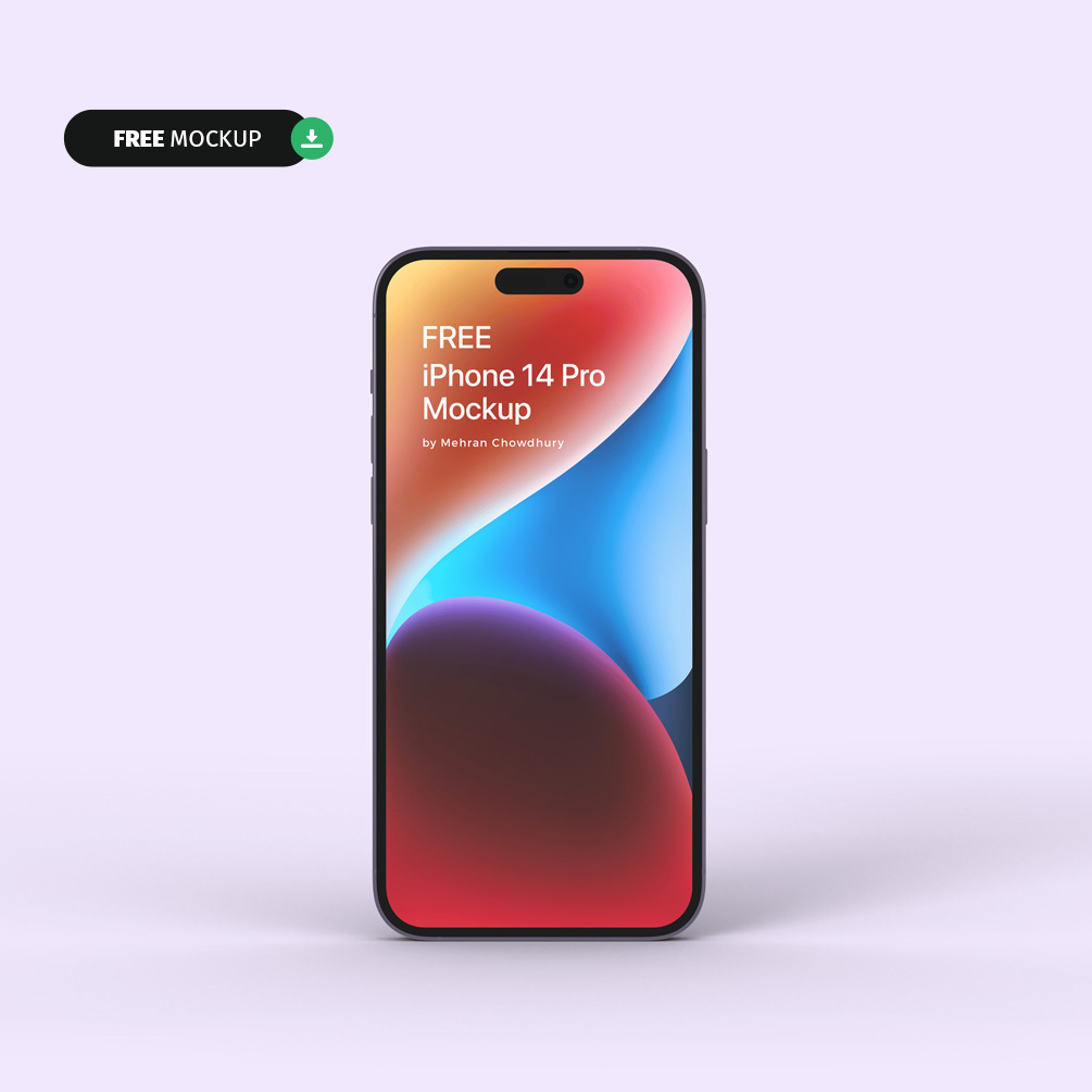 Free iPhone 14 Pro and Pro Max Mockup Set