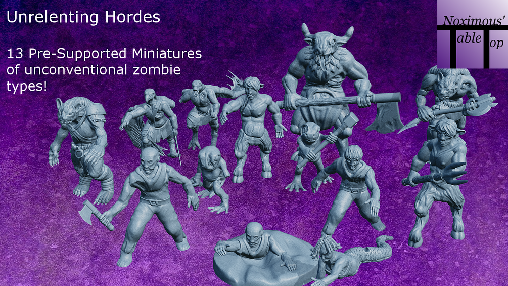Fantasy Races Zombies STL's