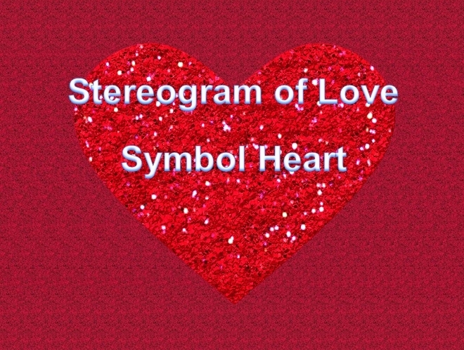 Stereogram of Love. Symbol of Love Heart.