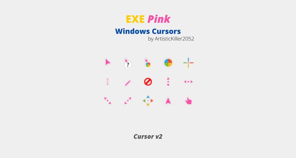 EXE v2 Pink Cursor Windows 11/10/7