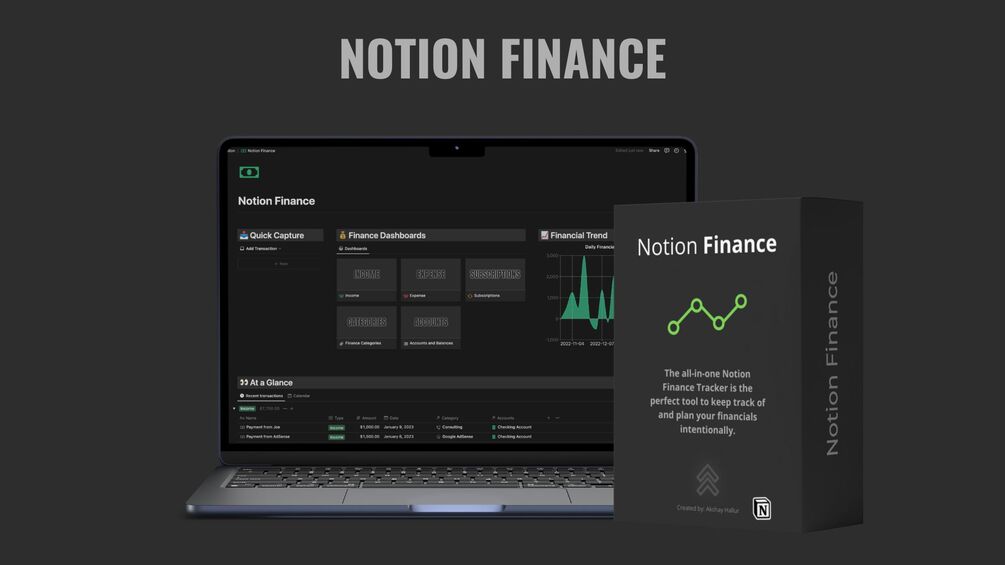 Notion Finance - All-in-one Finance Tracker [New Launch]