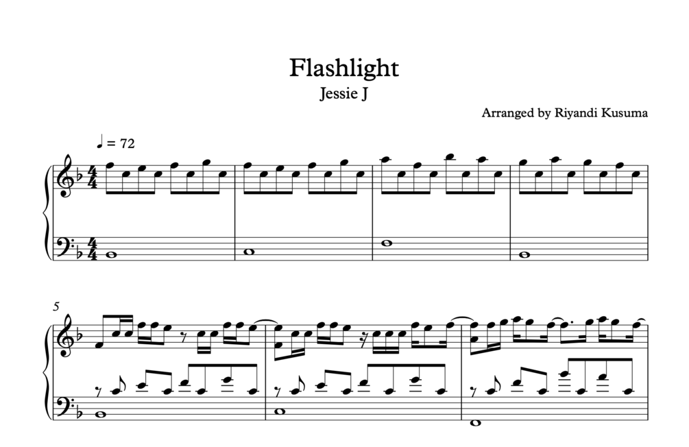Flashlight - Jessie J (Sheet Music)