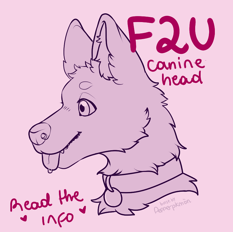 F2U Canine head (png+sai+psd in .rar)