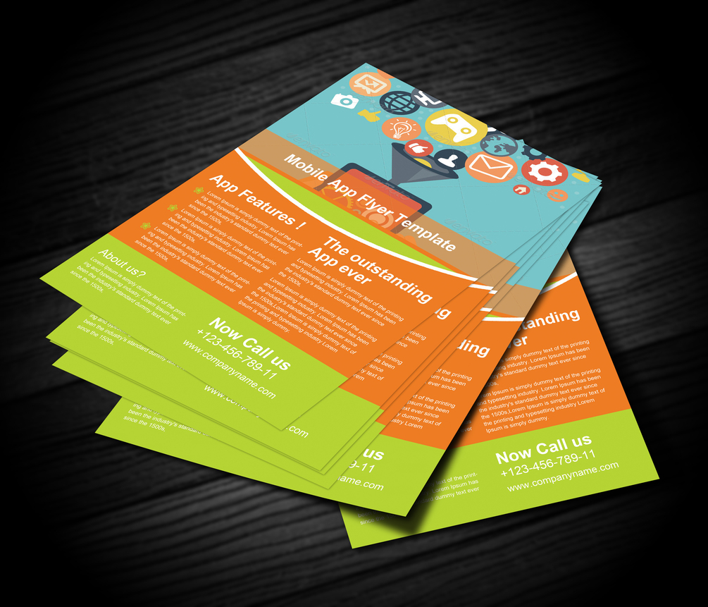 Mobile Application flyer template