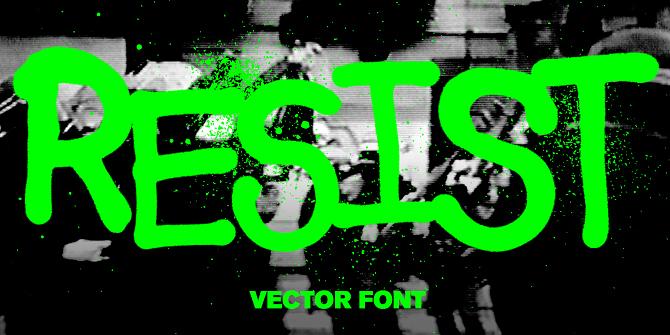 Resist Vector Font