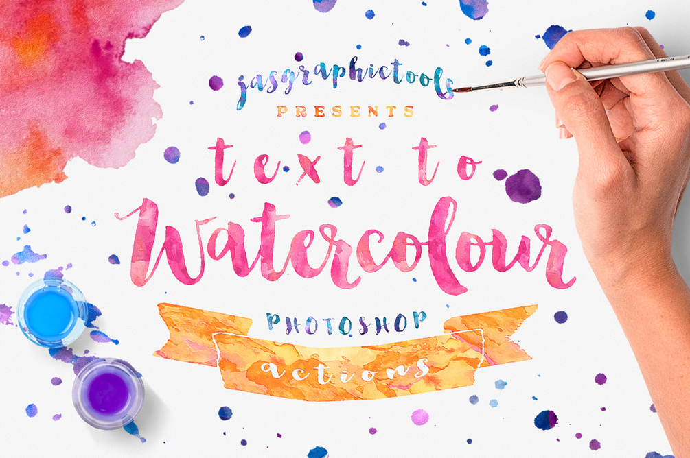 Text To Watercolour Actions