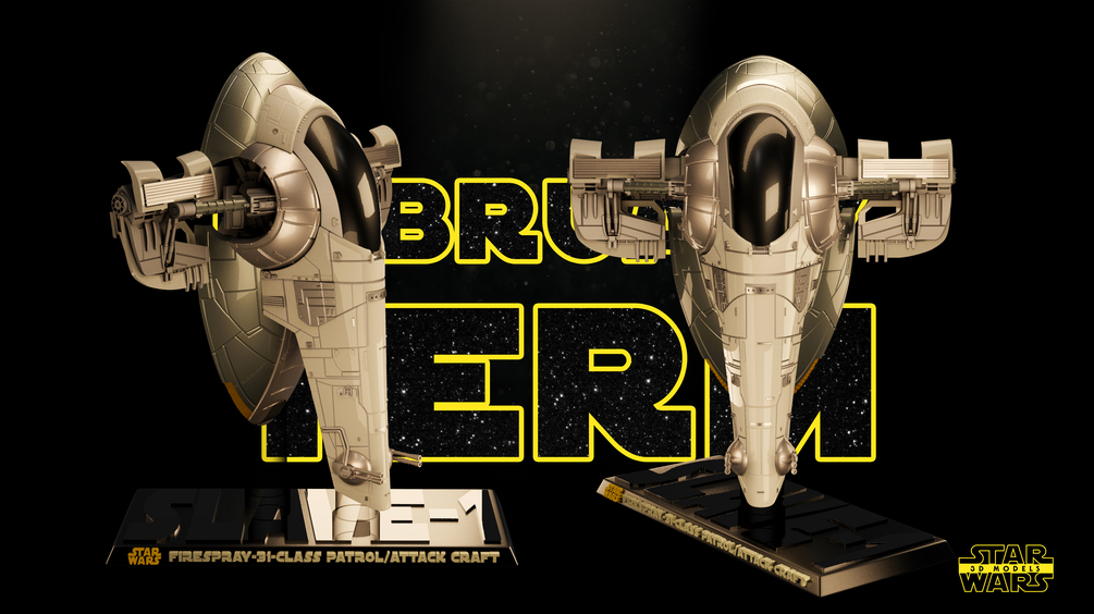 Slave 1 - Star Wars 3D Models - Tested and Ready for 3D printing