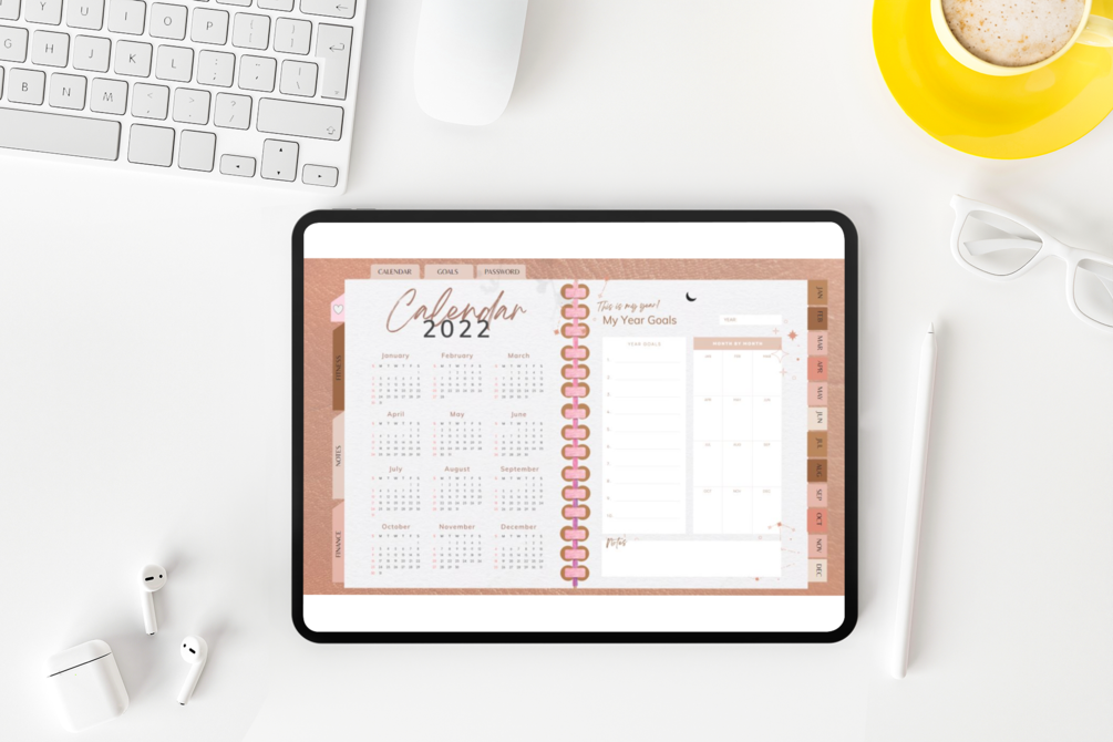 Digital Planner 2022 Clickable Tabs 
