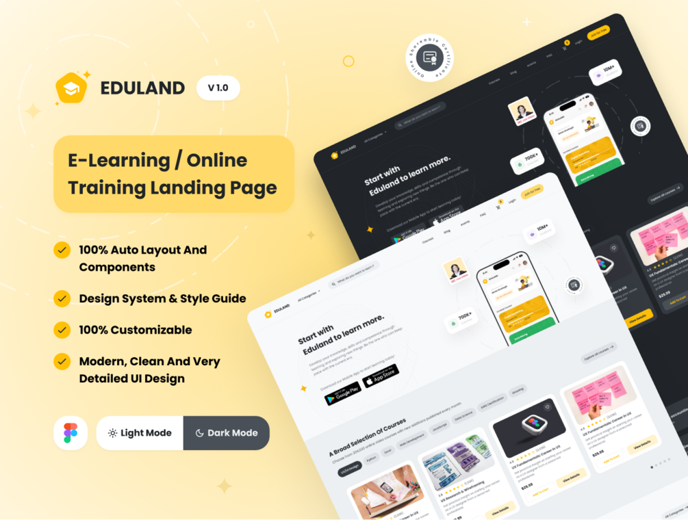 Eduland | E-Learning/Online Training Landing Page