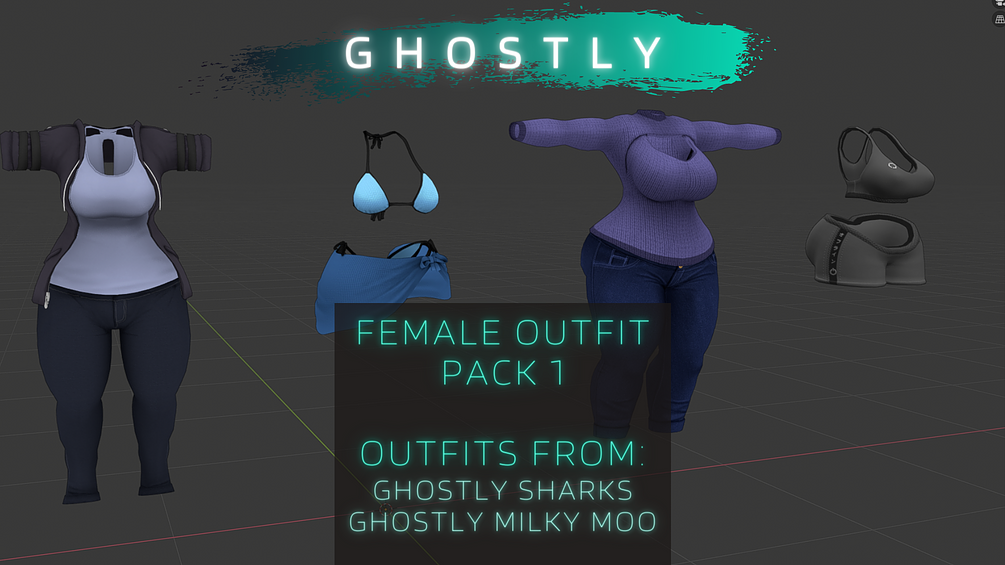 Ghostly Female Outfit Pack 1