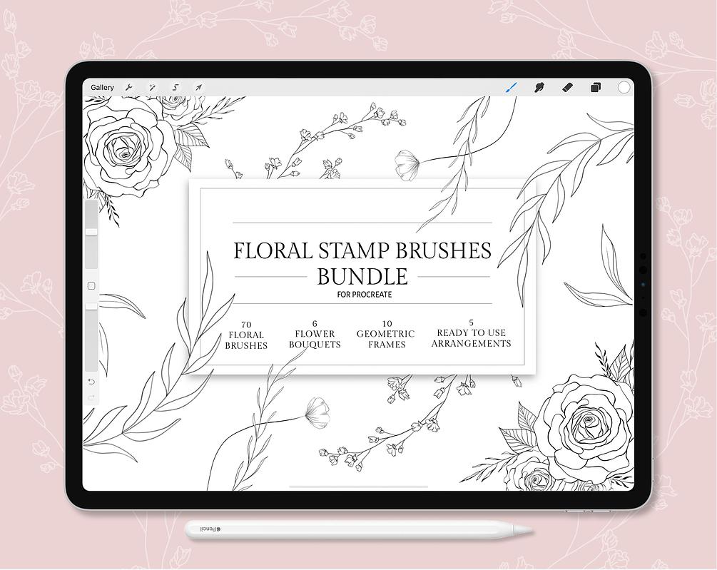 Floral Procreate Stamp Brushes