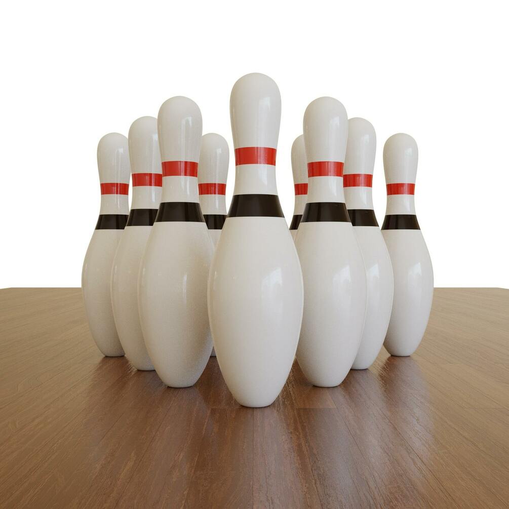 Bowling Pins - PBR - High Quality 3D model