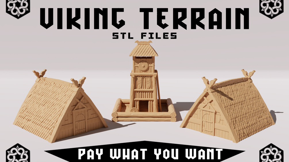 Viking Terrain 3D Printable STL Files - Commercial License