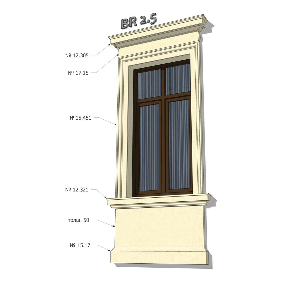 Window Casing: BR2.5 Detail drawings