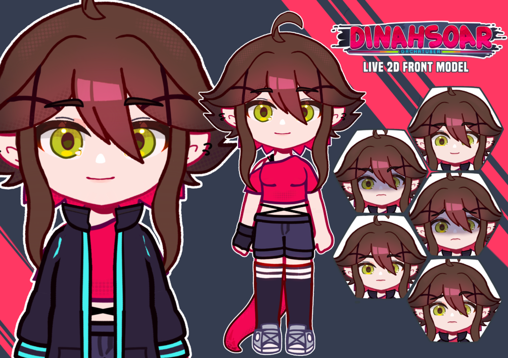 Gacha Live2D Model PSD