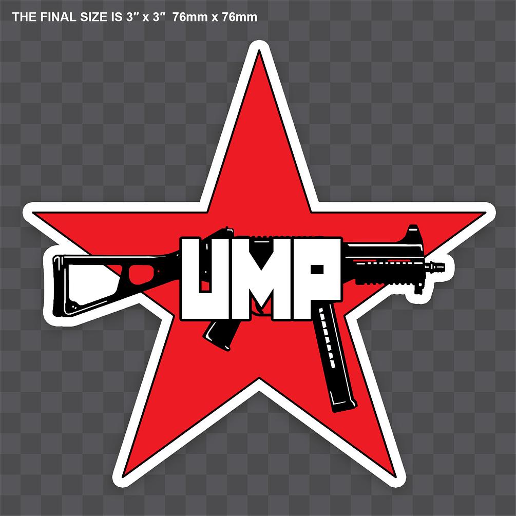 Red Star UMP-45, medium-sized sticker (OUT OF STOCK)