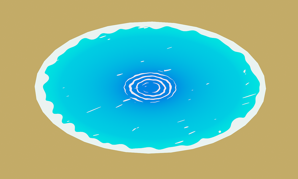 Procedural stylized lake/pond