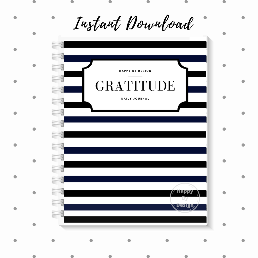 Gratitude Printable Journal - Blue