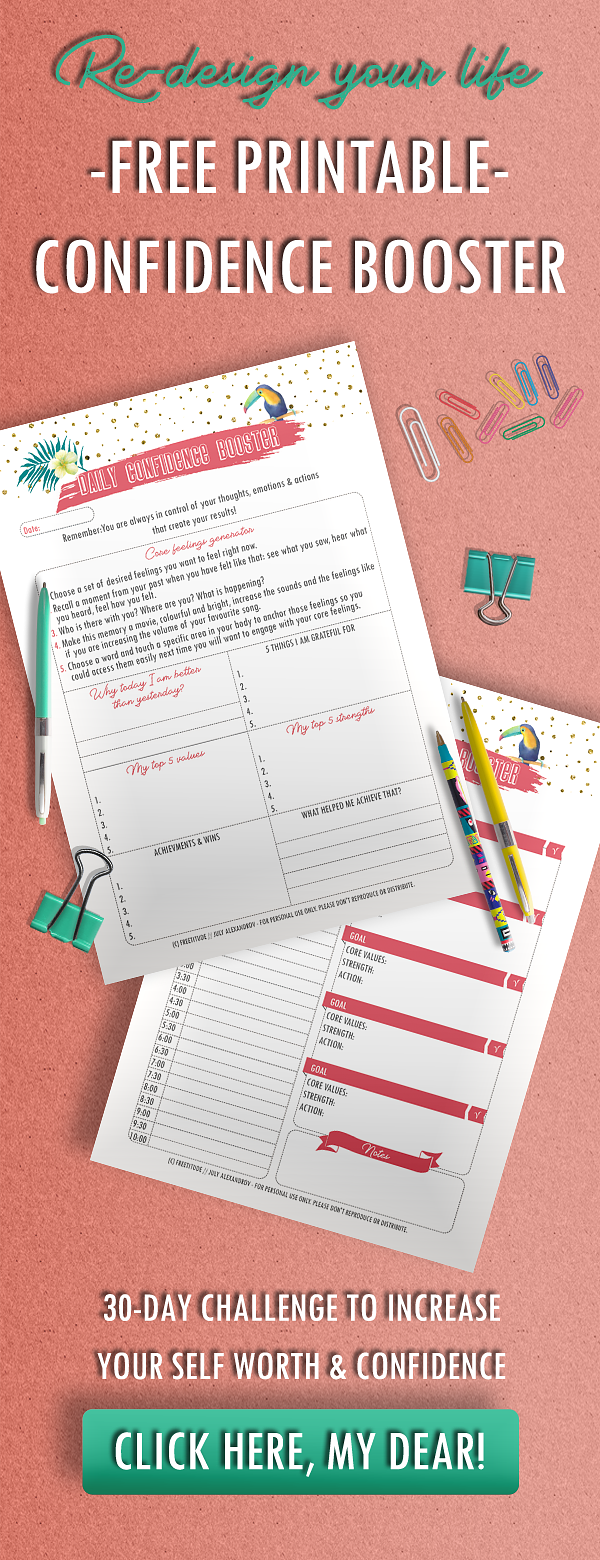 (Free Printable) - How To Boost Your Self-Confidence On A Daily Basis
