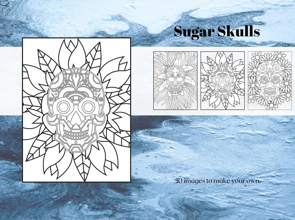 30 Sugar Skull Designs to Color