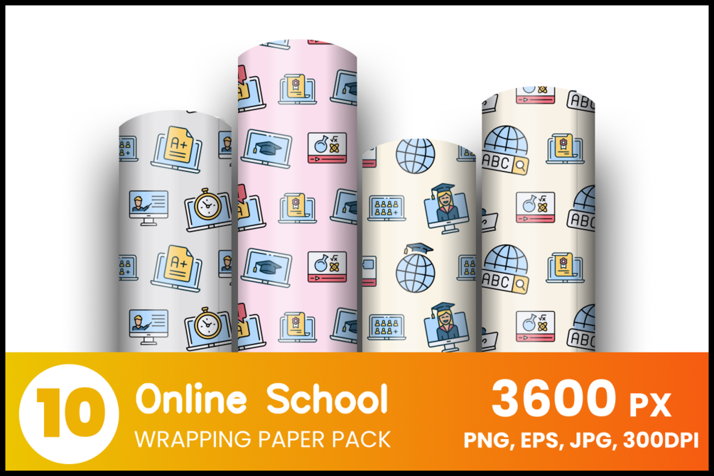Online School 10 Wrapping Paper