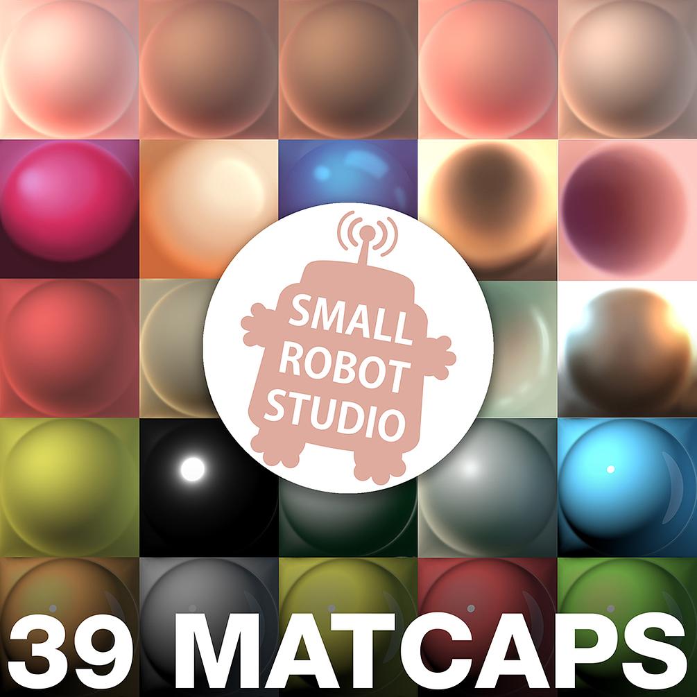 39 Nomad Sculpt Matcaps - Hand Painted & Rendered