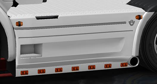 Scania RJL Lowered sideskirt with Sidepipe