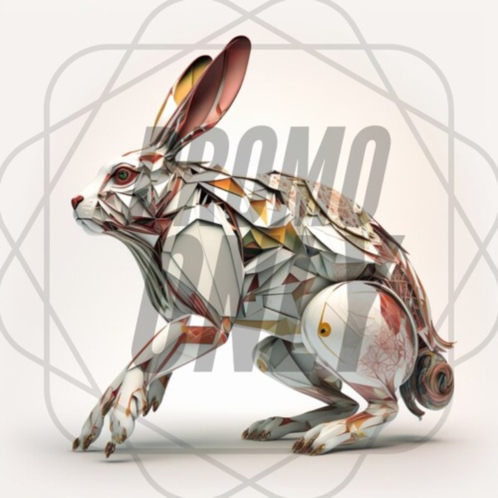 Cyborg Rabbit Futuristic Robot Chinese New Year 2023