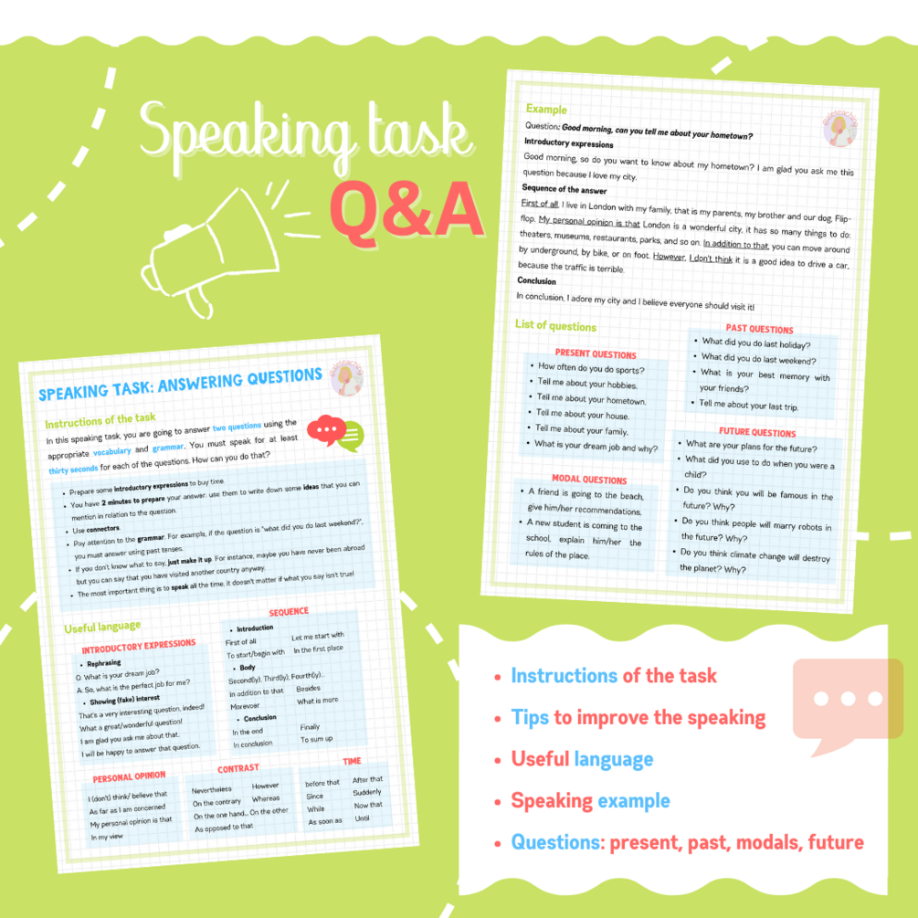 Speaking Task. Questions & Answers