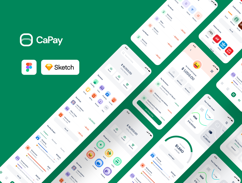 CaPay Wallet iOS UI Kit - Perfect Super App Platform