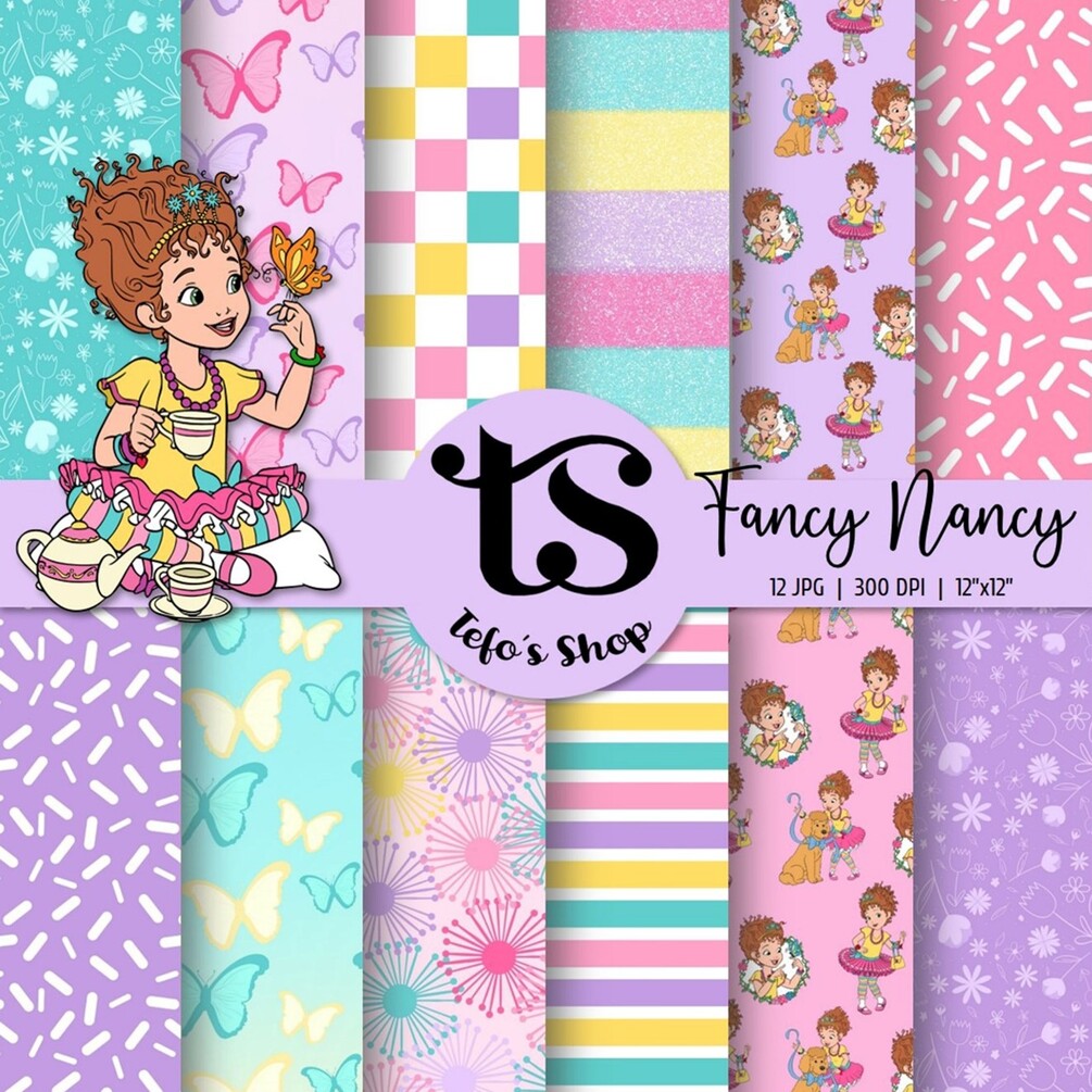 Fancy Nancy | Papeles digitales | Paper pack