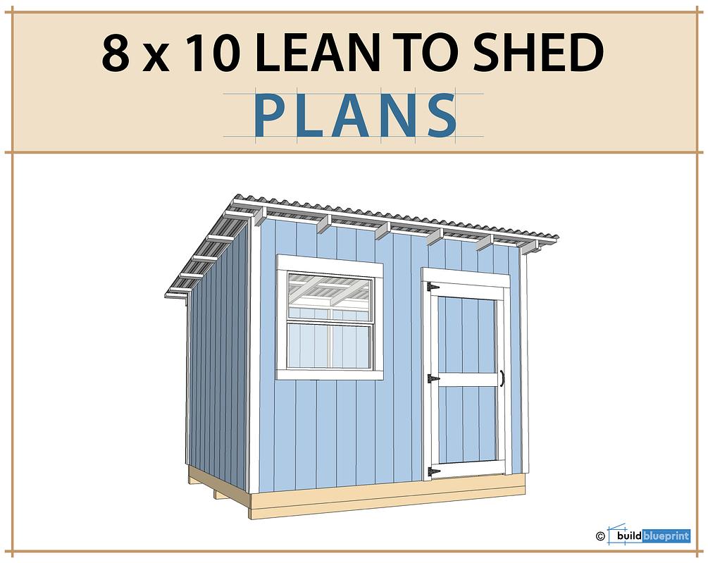 8x10 Lean To Shed Plans PDF Download