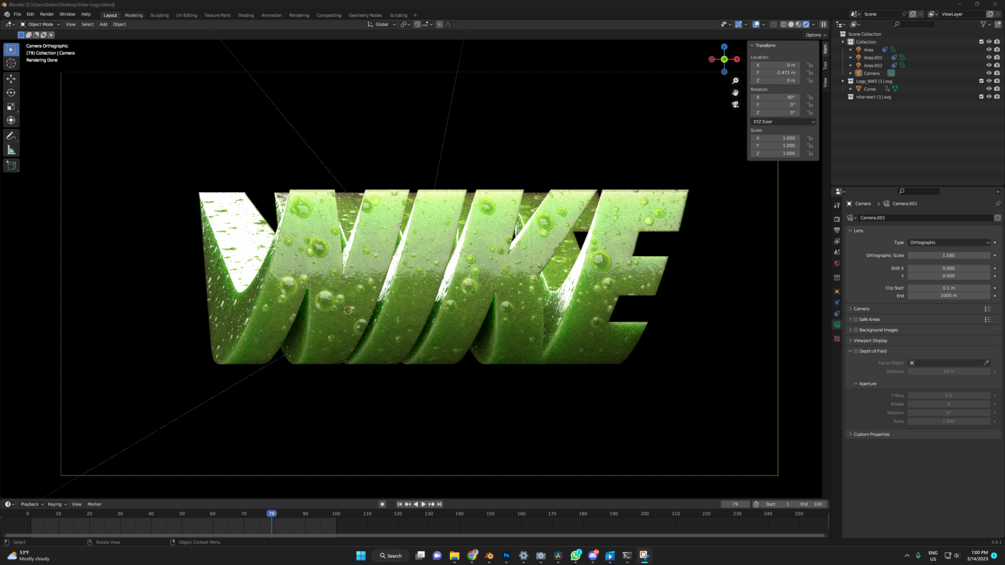 NIKE Animation .blend file
