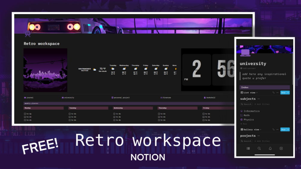 Free Demo - Notion Retro Workspace