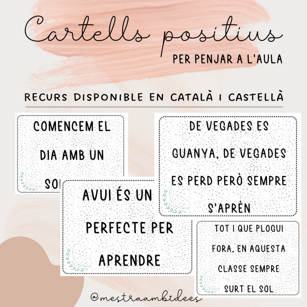 Mensajes positivos aula