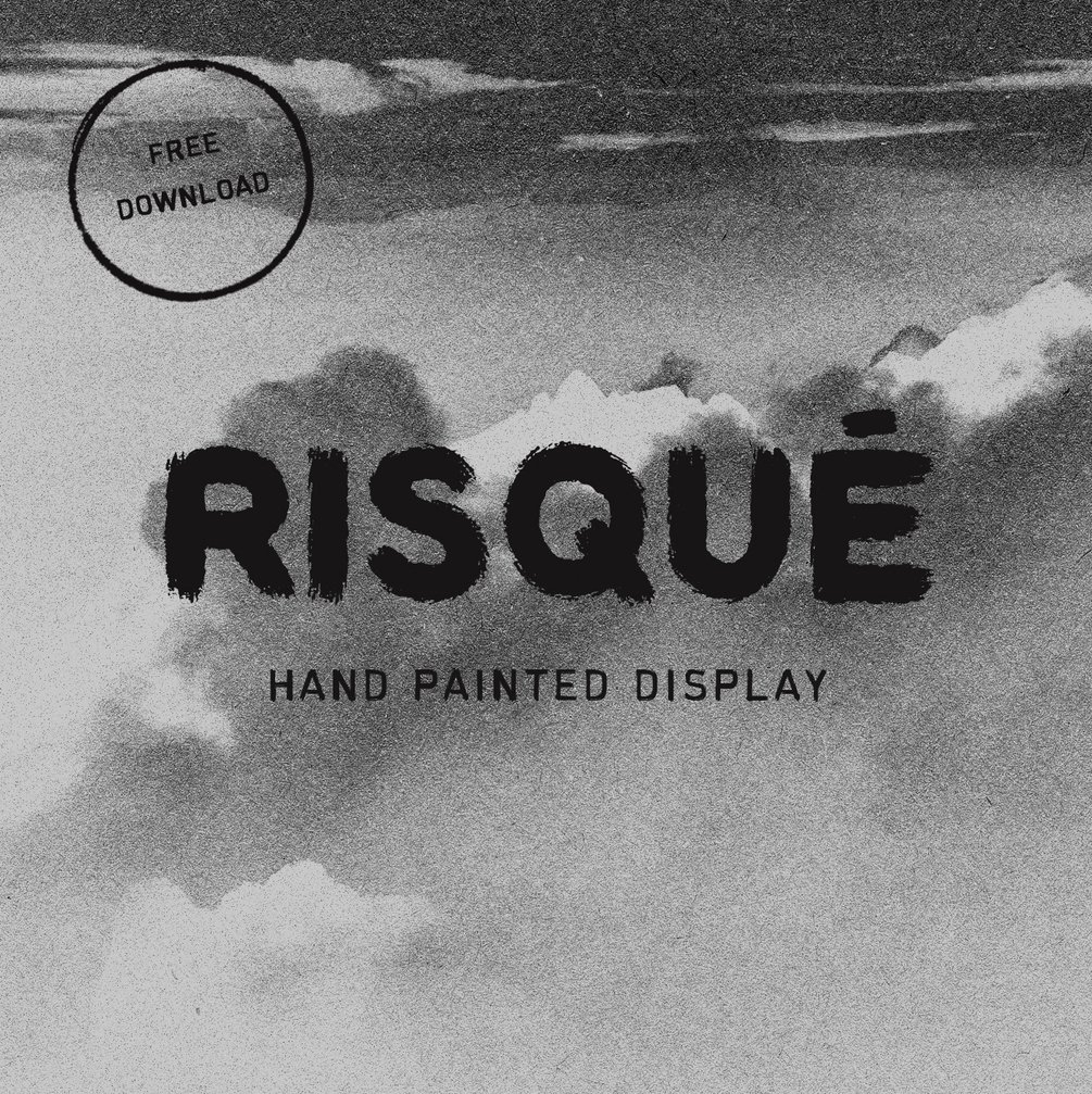 RISQUÉ — FREE Hand Painted Display Font