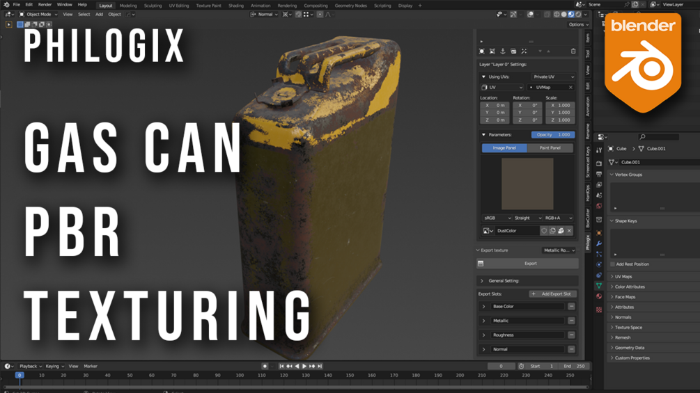 Gas Canister Texturing Workflow | Philogix PBR Painter | Blender | Initial File
